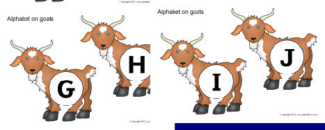 Alphabet on goats - capitals (SB436) - SparkleBox