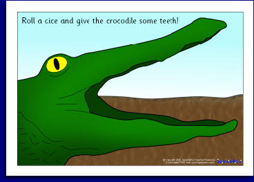 Crocodile teeth playdough mat (SB464) - SparkleBox