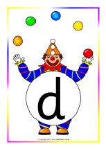 Clown alphabet posters (SB475) - SparkleBox