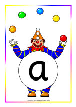 Clown alphabet posters (SB475) - SparkleBox