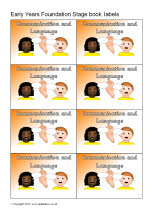 Editable EYFS subject book labels (SB507) - SparkleBox