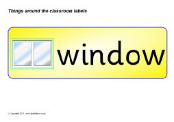 Things around the classroom labels (SB513) - SparkleBox