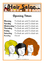 Hairdressers/Hair Salon role-play pack (SB553) - SparkleBox