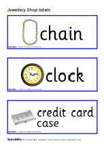 Jewellery Shop role-play labels (SB558) - SparkleBox