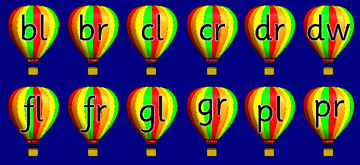 Initial blends on hot air balloons (SB562) - SparkleBox
