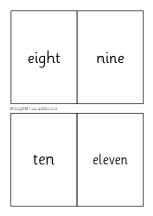 Blank number-word cards zero to twenty (SB565) - SparkleBox