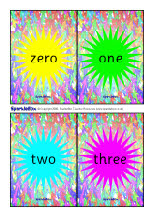 Colour number-word cards zero to twenty (SB564) - SparkleBox