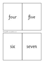 Blank number-word cards zero to twenty (SB565) - SparkleBox