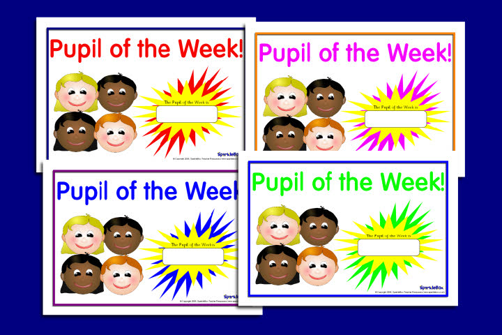 Pupil of the week posters (SB568) - SparkleBox