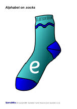 Alphabet on socks (SB598) - SparkleBox