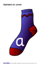 Alphabet on socks (SB598) - SparkleBox