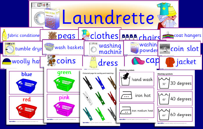 Laundrette role-play pack (SB634) - SparkleBox