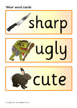 'Wow' word cards (SB665) - SparkleBox