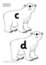 Alphabet on polar bears (SB681) - SparkleBox