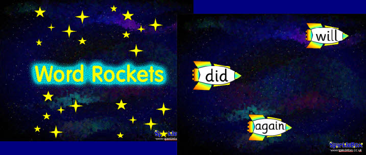 Year 1/2 Word Rockets screensaver (SB686) - SparkleBox