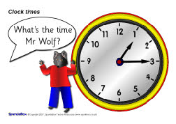 Mr Wolf clock times 2 (SB750) - SparkleBox