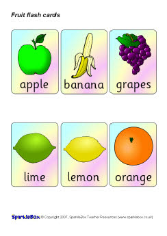 Fruit flash cards (SB767) - SparkleBox