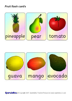 Fruit flash cards (SB767) - SparkleBox