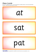 Phase 2 word cards (SB806) - SparkleBox