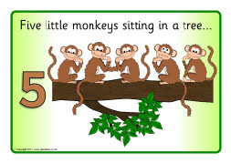 Five little monkeys visual aids (SB832) - SparkleBox