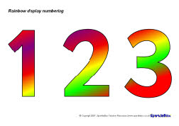 Rainbow display numbering (SB856) - SparkleBox