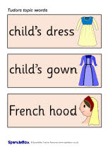 Tudor topic word cards (SB904) - SparkleBox