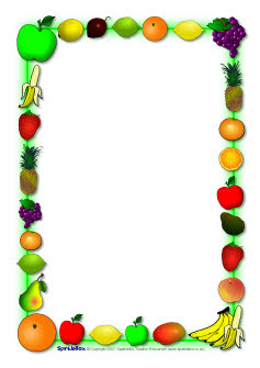Fruit-themed A4 page borders (SB920) - SparkleBox