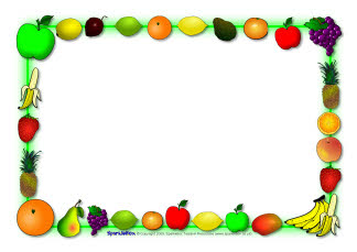 Fruit-themed A4 page borders (SB920) - SparkleBox