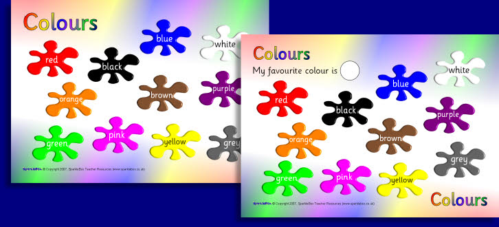 Colours mat (SB925) - SparkleBox