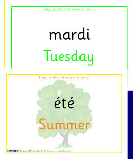 French days, months and seasons posters (SB921) - SparkleBox