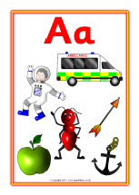 Alphabet picture posters - upper with lower case (SB923) - SparkleBox