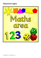 Yellow-themed classroom signs and labels pack (SB945) - SparkleBox