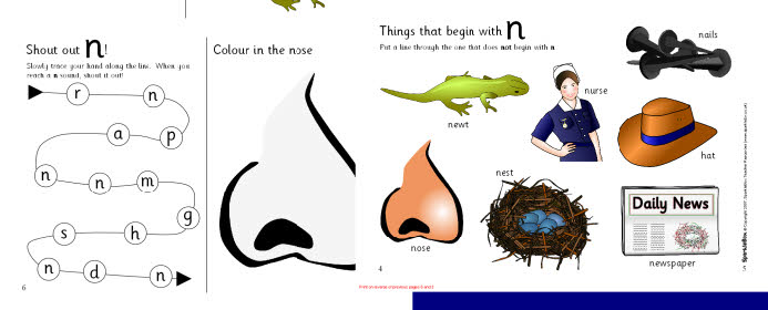 My book about 'n' (SB952) - SparkleBox