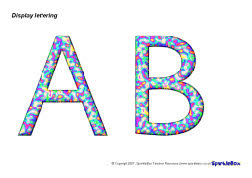 Multi-coloured display letters - capitals (SB957) - SparkleBox