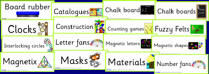 Additional classroom resource labels (green) (SB959) - SparkleBox