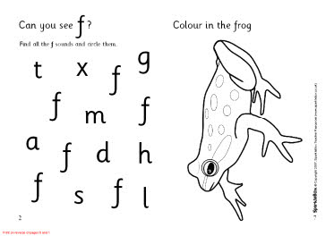 My book about 'f' (SB969) - SparkleBox