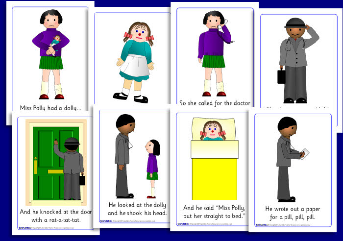 Miss Polly had a dolly visual aids (SB971) - SparkleBox