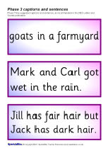Phase 3 caption and sentence cards (SB977) - SparkleBox
