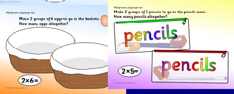 Multiplication playdough mats (SB3296) - SparkleBox