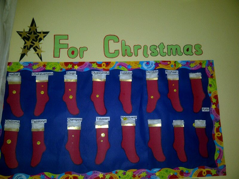 Christmas Stockings Classroom Display Photo - SparkleBox