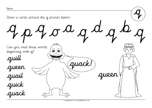 Letter Q Phonics Activities and Printable Teaching Resources - SparkleBox