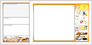 Recipe Writing Frames