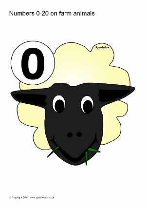 Numbers on farm animals, posters, flash cards, printables, display ...