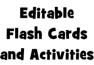 Editable Primary Classroom Flash Cards - SparkleBox