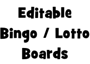 Editable Primary School Bingo Boards & Lotto Boards - SparkleBox