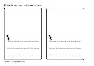 Editable Primary Classroom Flash Cards - SparkleBox