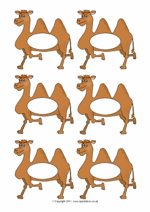 Camel-themed Classroom Printables - SparkleBox