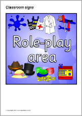 Blue-themed classroom signs and labels pack (SB1203) - SparkleBox