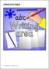 Blue-themed classroom signs and labels pack (SB1203) - SparkleBox