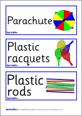 PE cupboard labels (SB1636) - SparkleBox